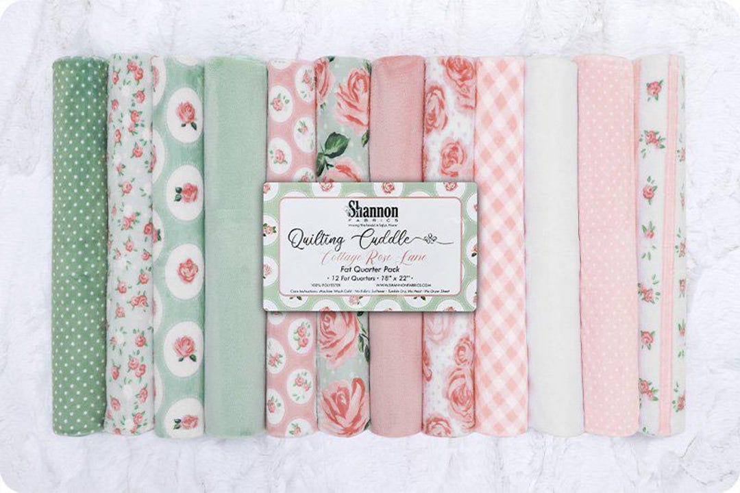 Shannon Fabrics Quilting Cuddle Minky Fabric Fat Quarter Pack Cottage ...