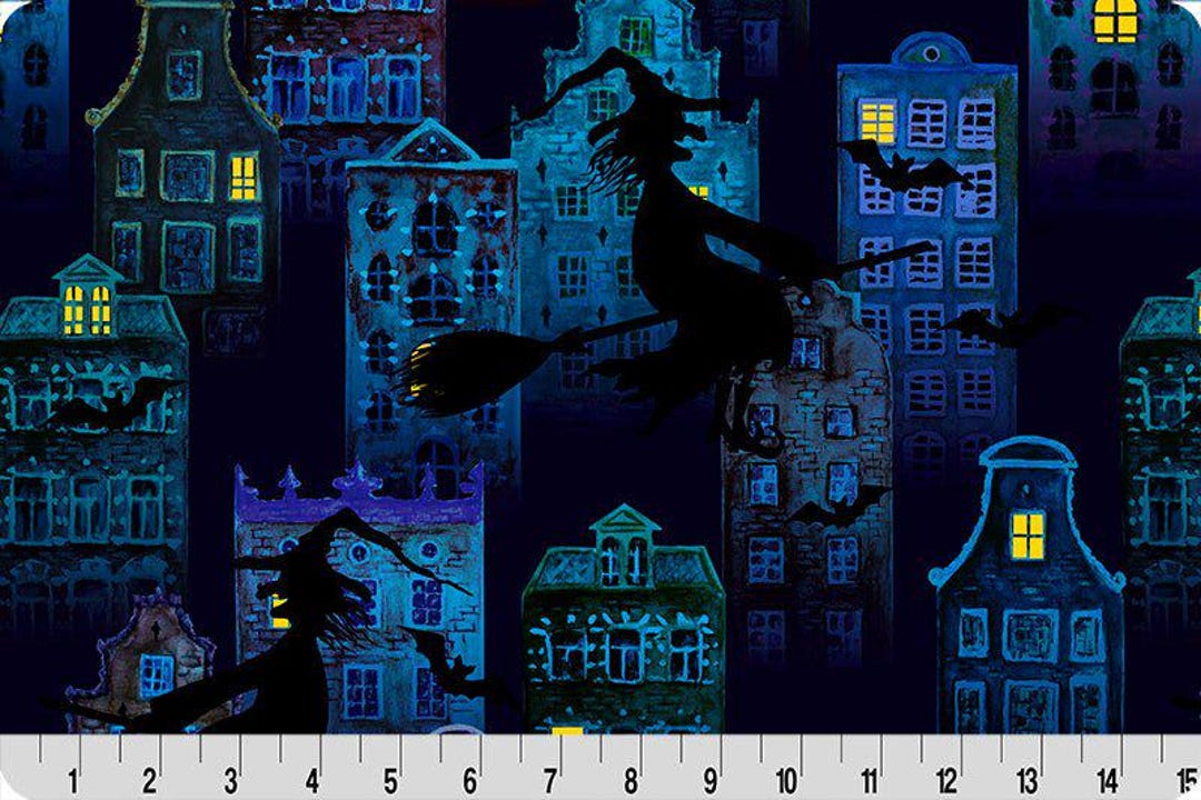 Shannon Fabrics Batty Witch Digital Cuddle Multi Minky Fabric - Etsy