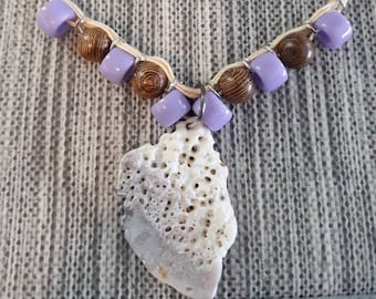 Purple Shell Necklace | Etsy