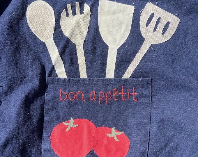Hand Embroidered Tomato Apron, Handmade Fruit Apron, Hand Embroidery ...