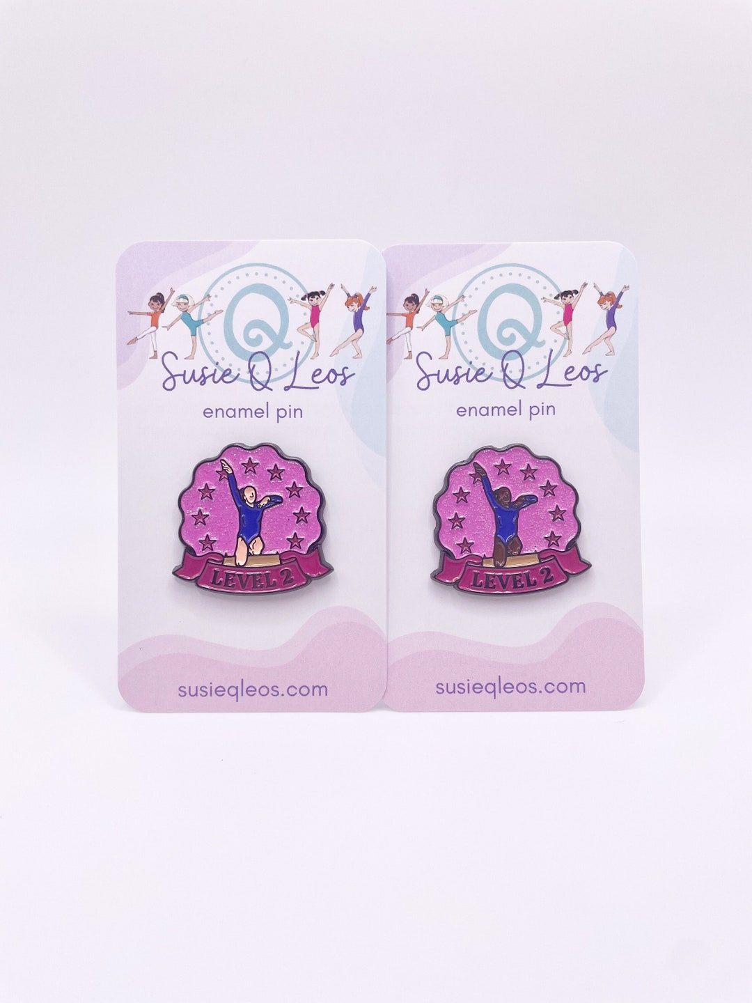 Level 2 Gymnastics Enamel Pin: Gym Bag Charm - Etsy