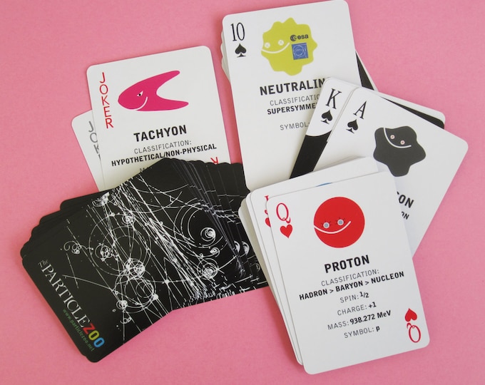 Particle Physics Playing Cards With Plastic Case - Etsy