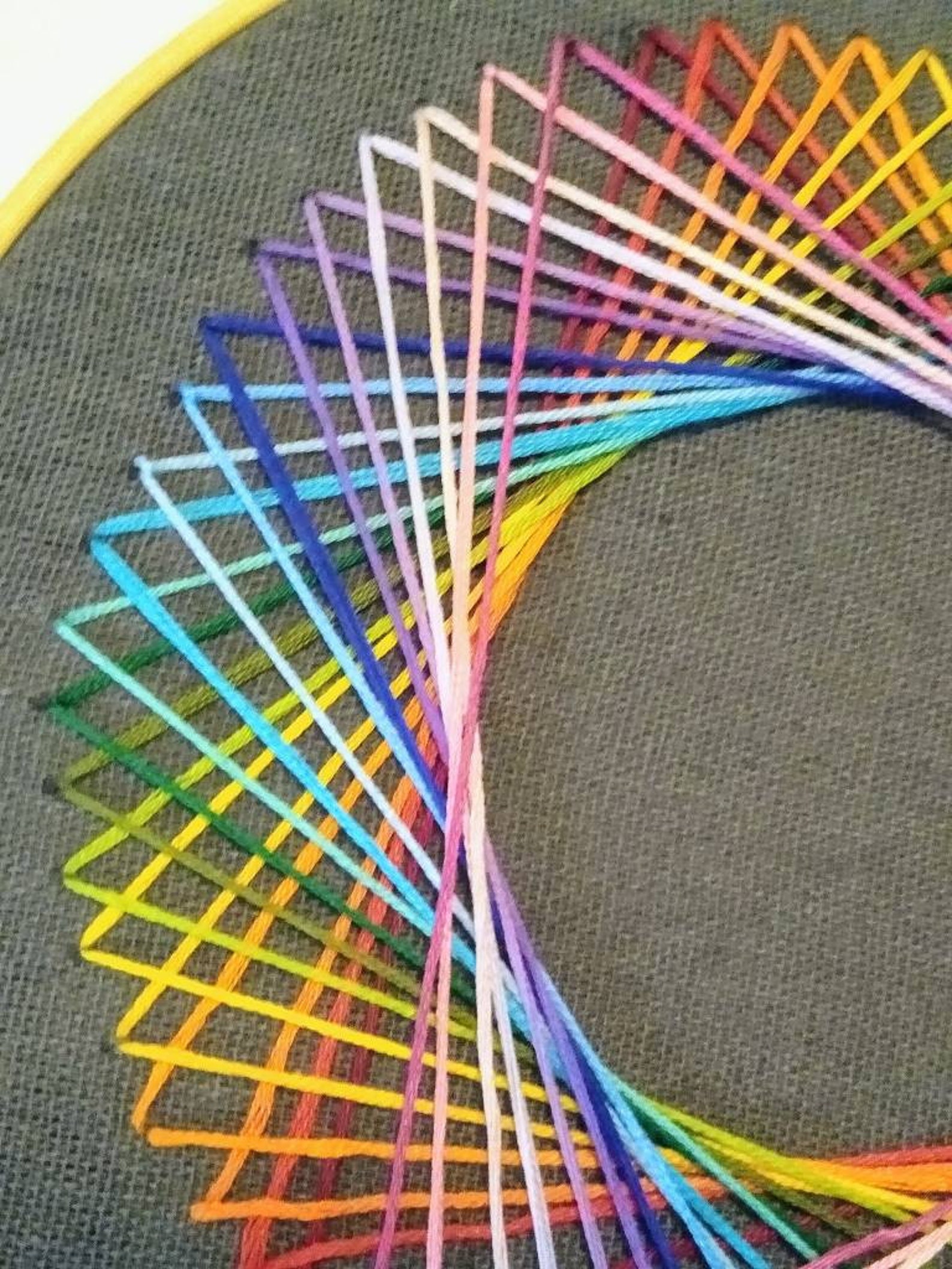 Rainbow Spirograph Embroidery Pattern - Etsy