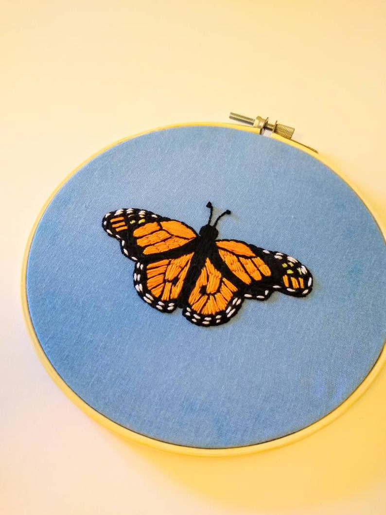 Monarch Butterfly Embroidery Pattern - Etsy