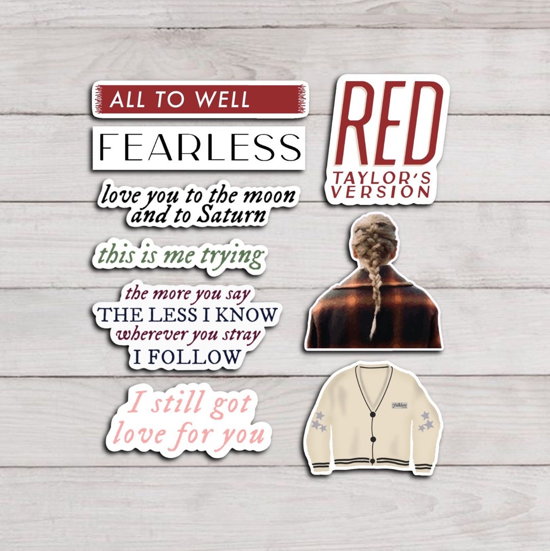 Taylor Swift Stickers. Taylors Version Stickers - Etsy