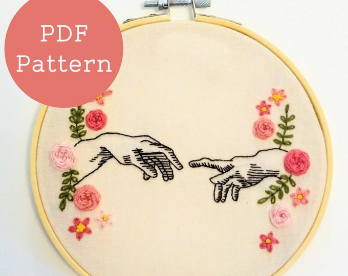 Creation of Adam Patch Embroidery Accesories Hands Embroidery Design ...