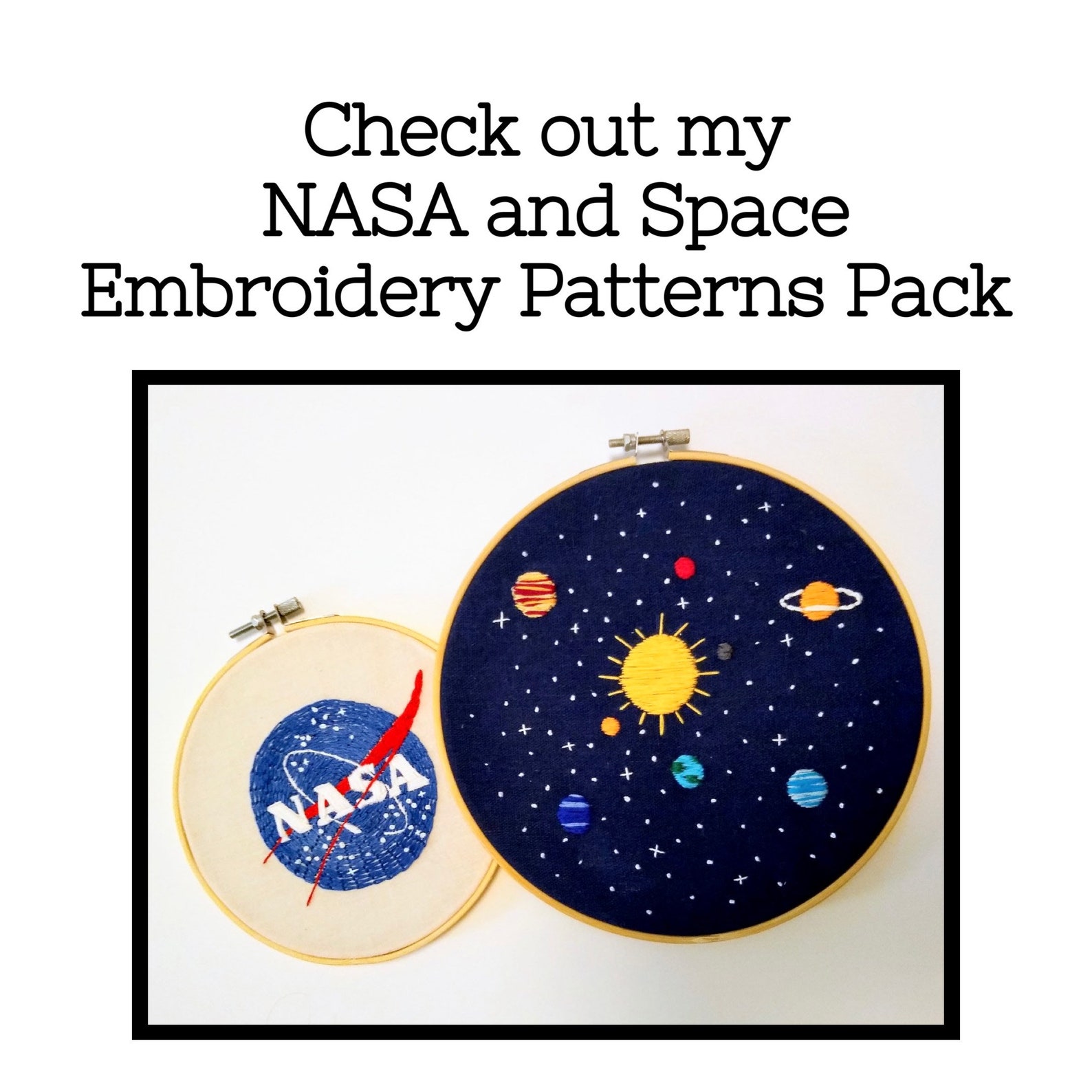 Space Galaxy Solar System Embroidery Pattern | Etsy