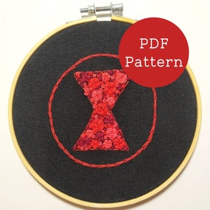 Black Widow Natasha Romanoff Embroidery Pattern - Etsy