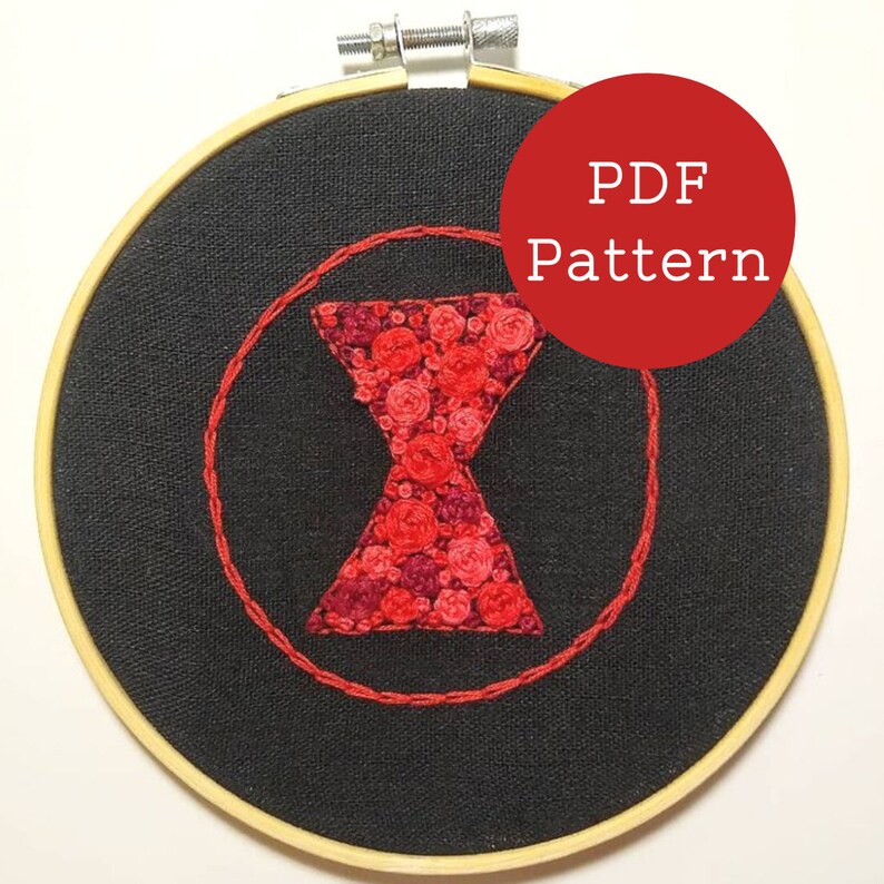 Black Widow - Natasha Romanoff Embroidery Pattern - Etsy