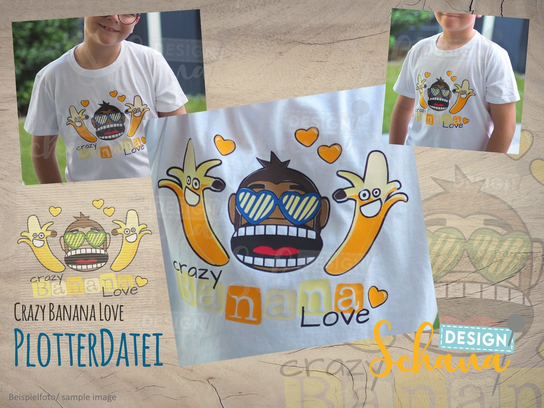 Verrückte Plotterdatei Affe Banane SVG DXF - Etsy Schweiz