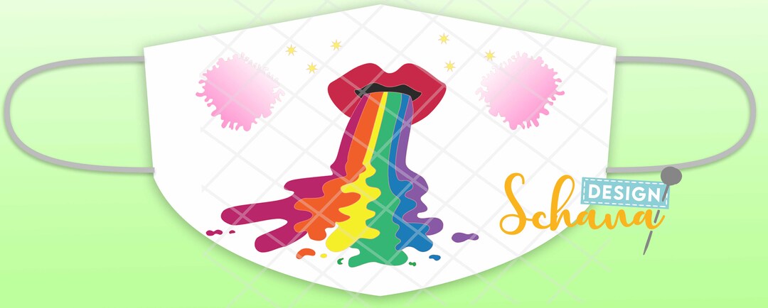 Rainbow Throw Up, Rainbow, Lips, Sweet, Cool Clipart, Digital Cut File ...