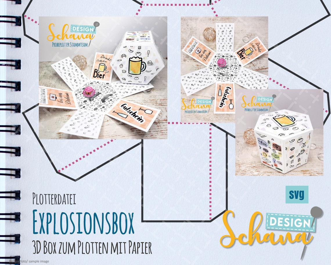 Explosionsbox Plotterdatei SVG - Etsy.de