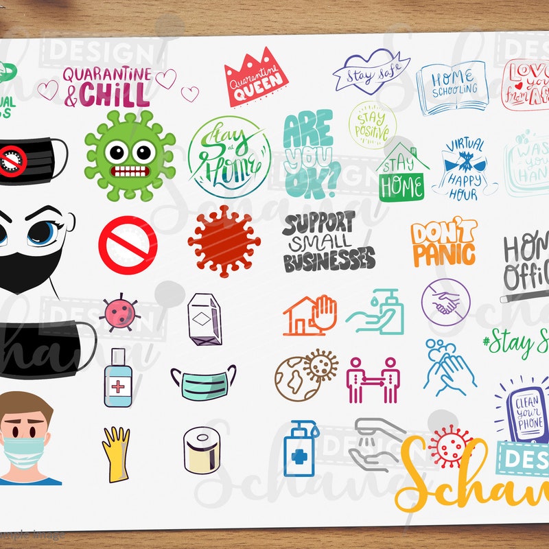 Covid Clipart - Etsy