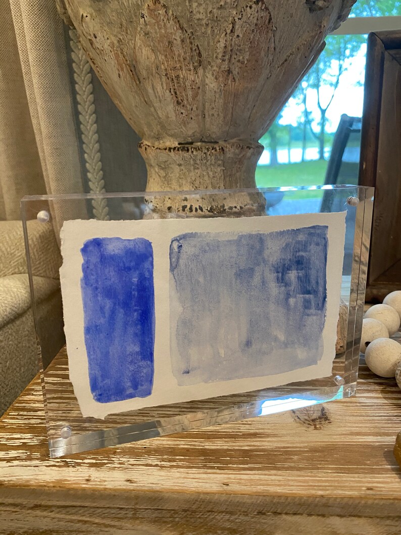 Watercolor Color Block Painting in Acrylic - Etsy