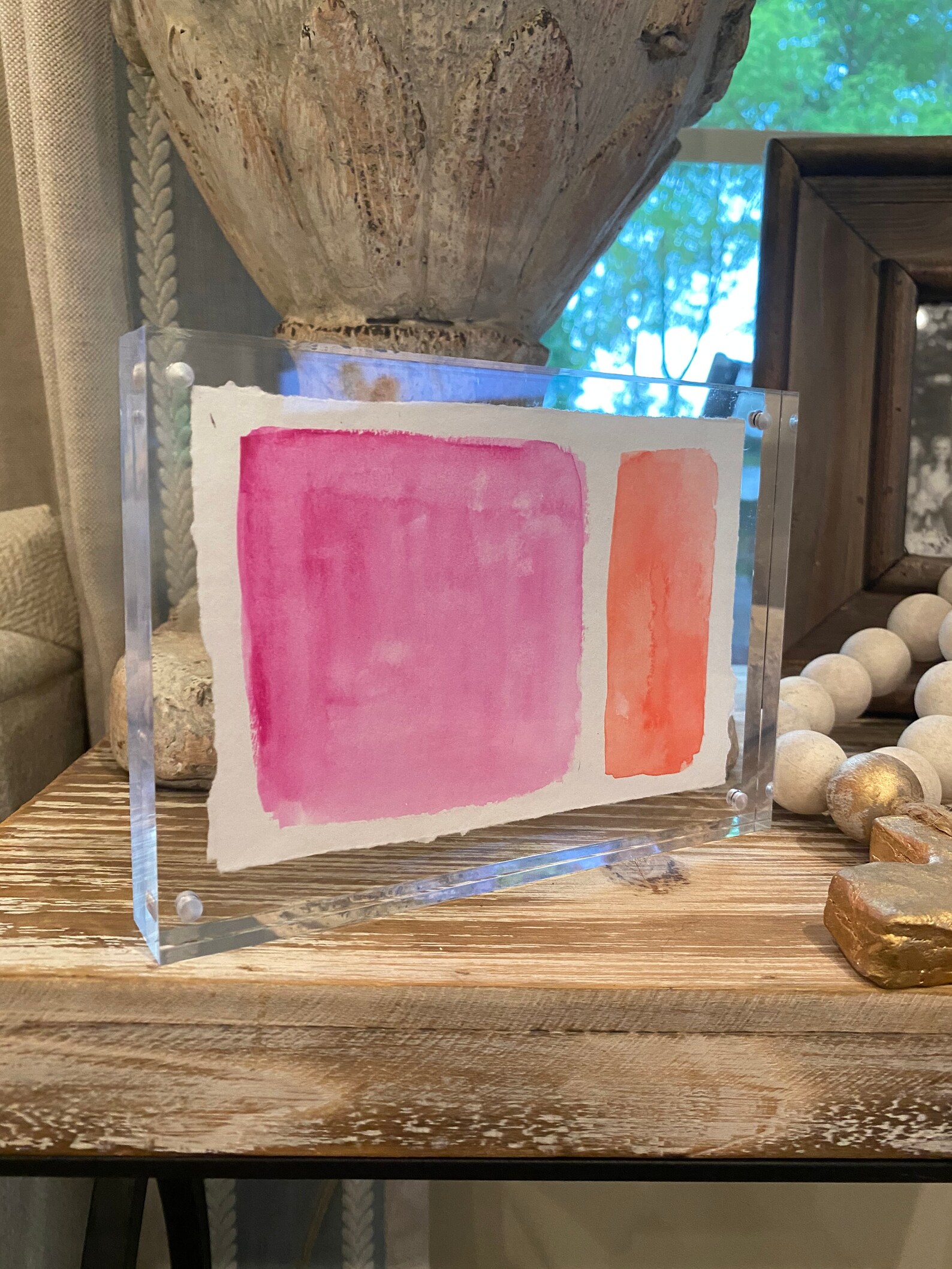 Watercolor Color Block Painting in Acrylic - Etsy