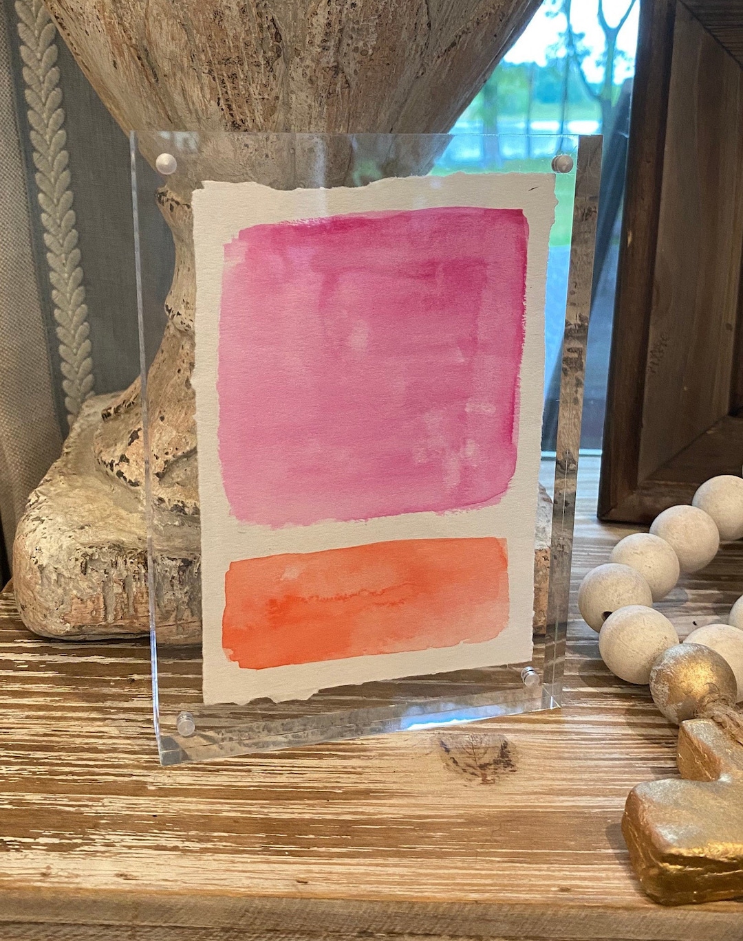 Watercolor Color Block Painting in Acrylic - Etsy