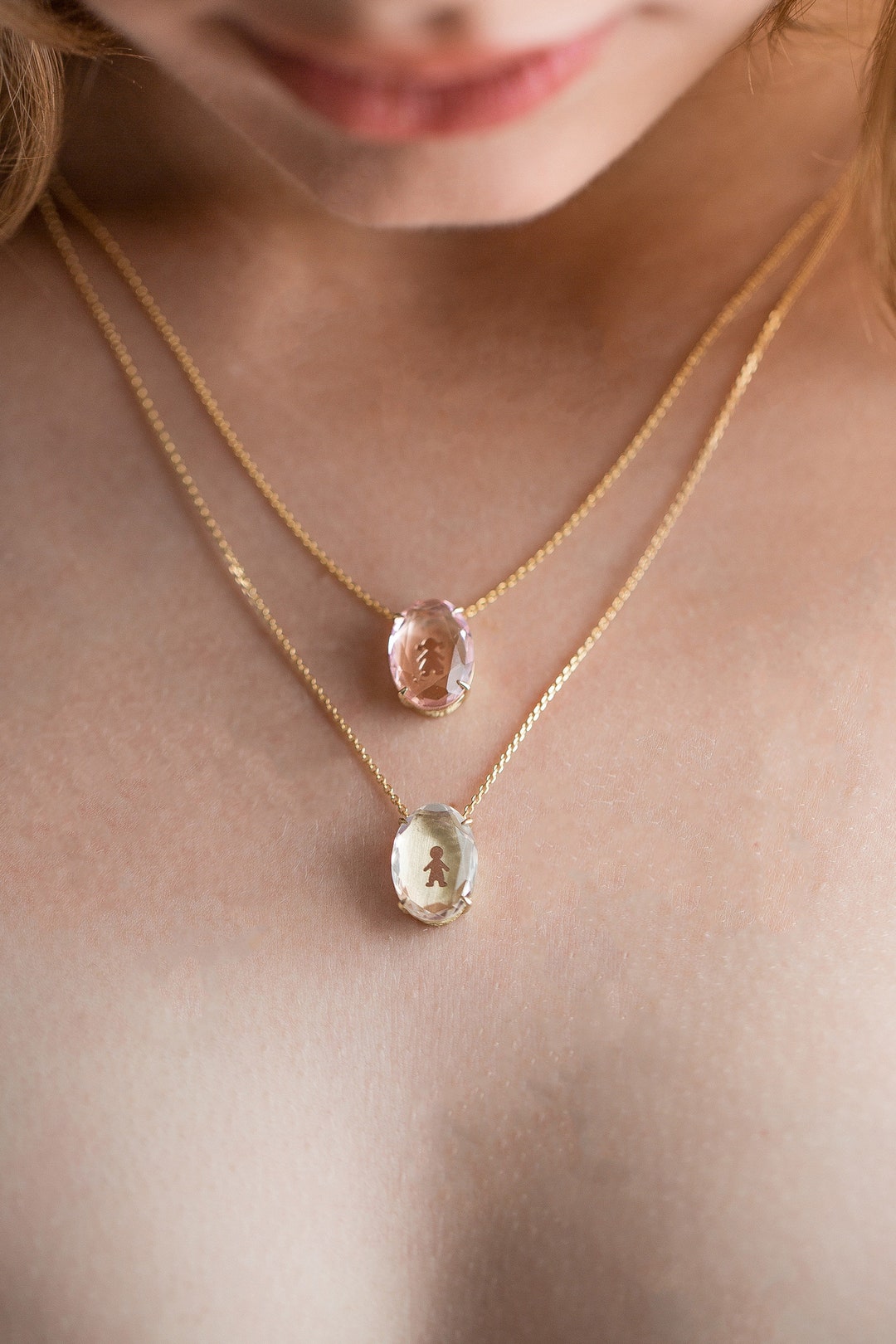 Children Gems Necklace, Children Gems Pendant, Blue Topaz Spinal ...