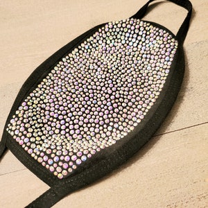 Swarovski Crystal Bridal Bling Face Mask, Rhinestone Bedazzled Mask ...