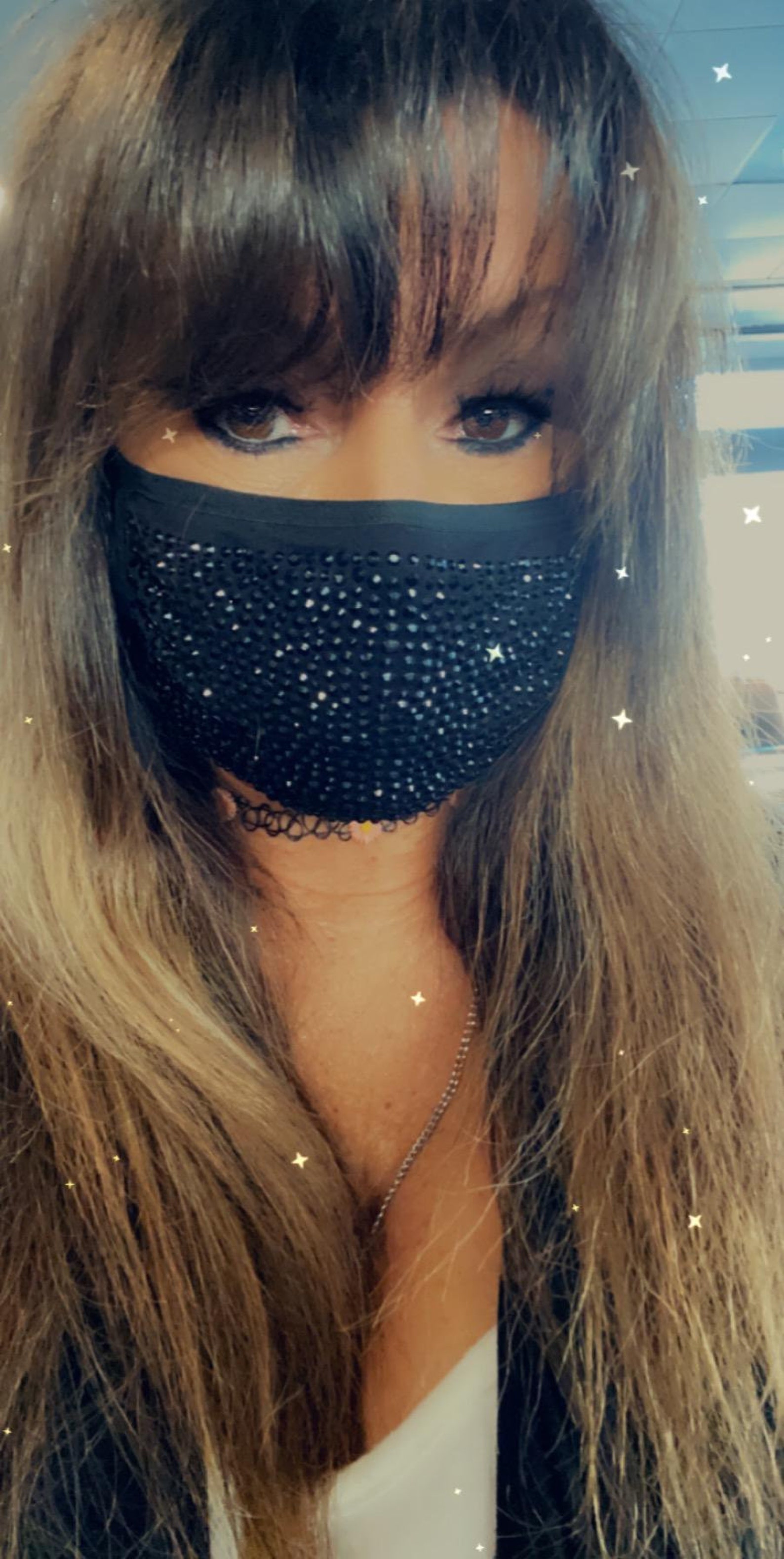 Swarovski Crystal Bridal Bling Face Mask, Rhinestone Bedazzled Mask ...