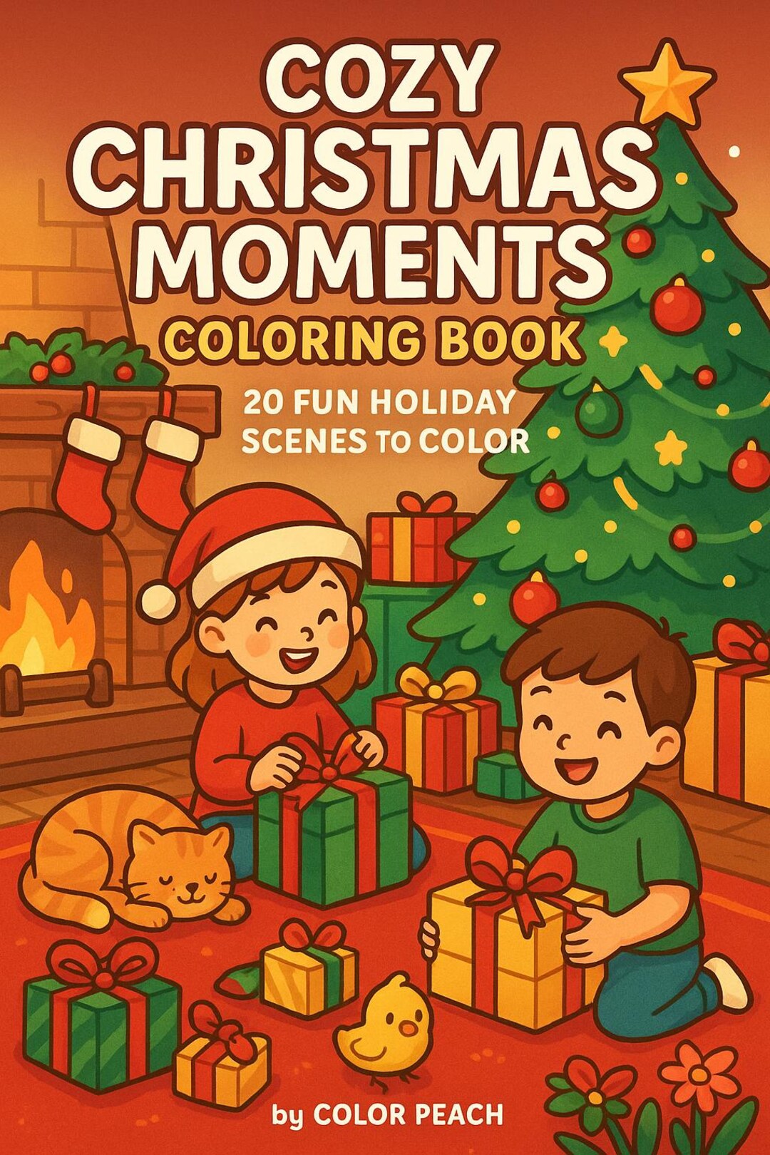 Cozy Christmas Moments Coloring Book | 20 Festive Holiday Scenes (PDF ...