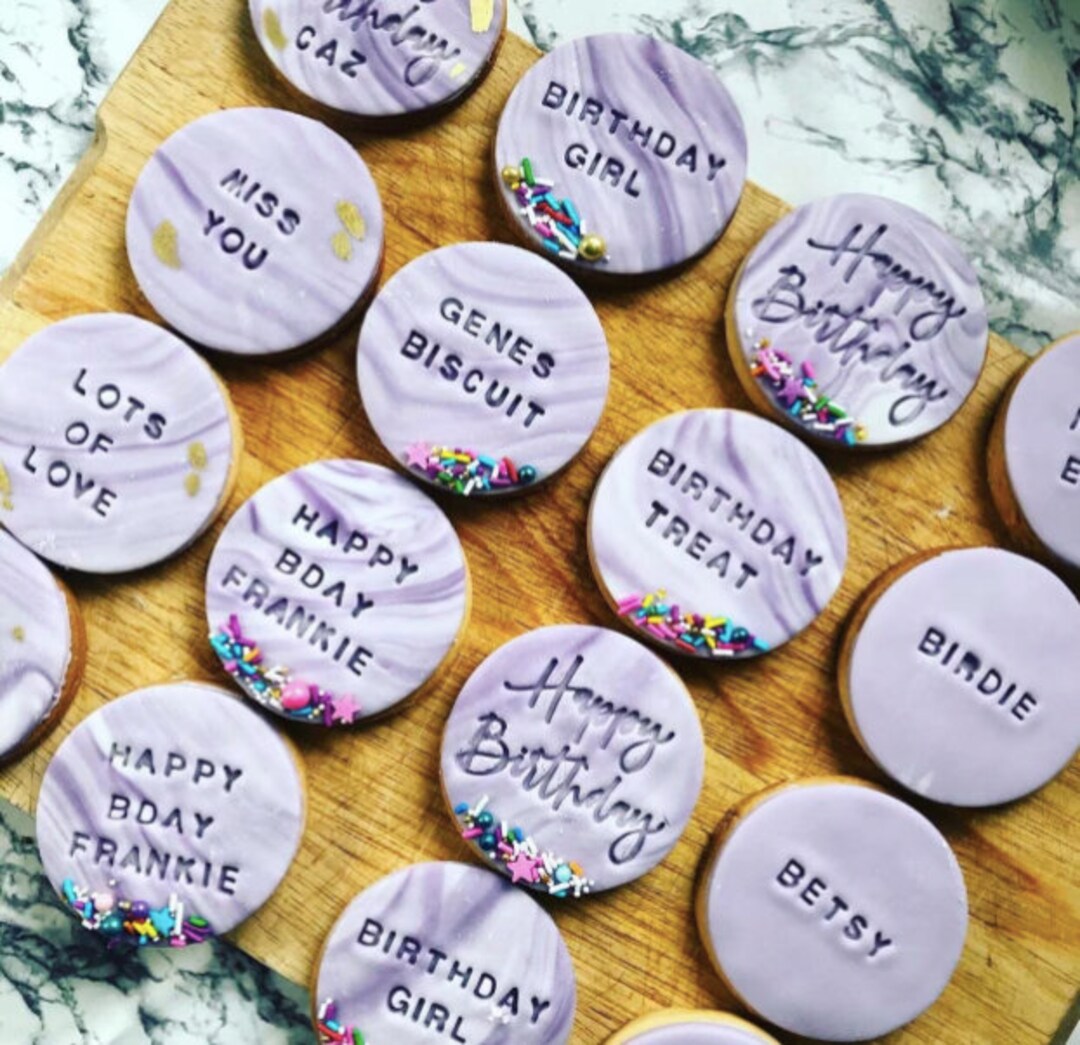 Personalised Birthday Biscuits Celebration Thank Yous Any - Etsy UK