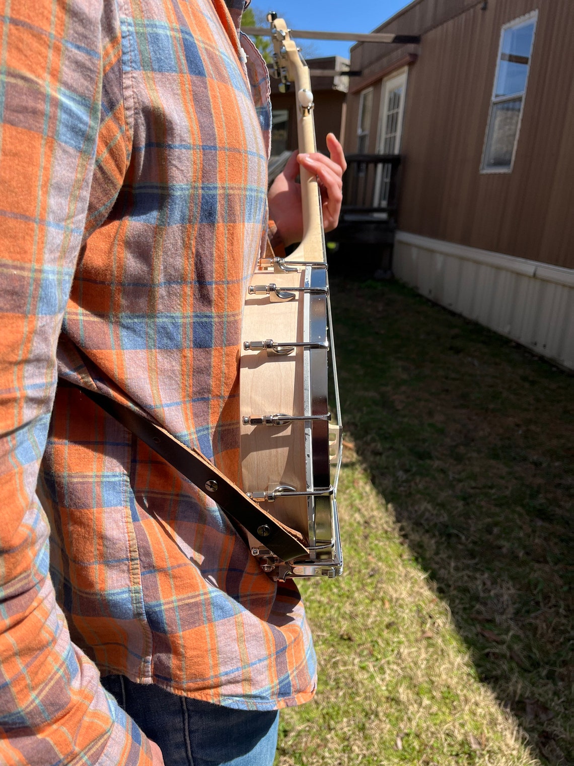 Handmade Leather Banjo Shoulder Strap Non-marring - Etsy