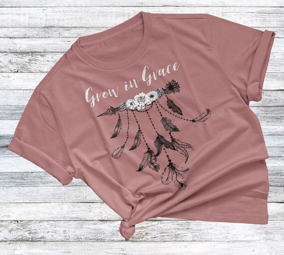 Grow in Grace Shirt Grace Shirt Womens Christian Shirt2 | Etsy
