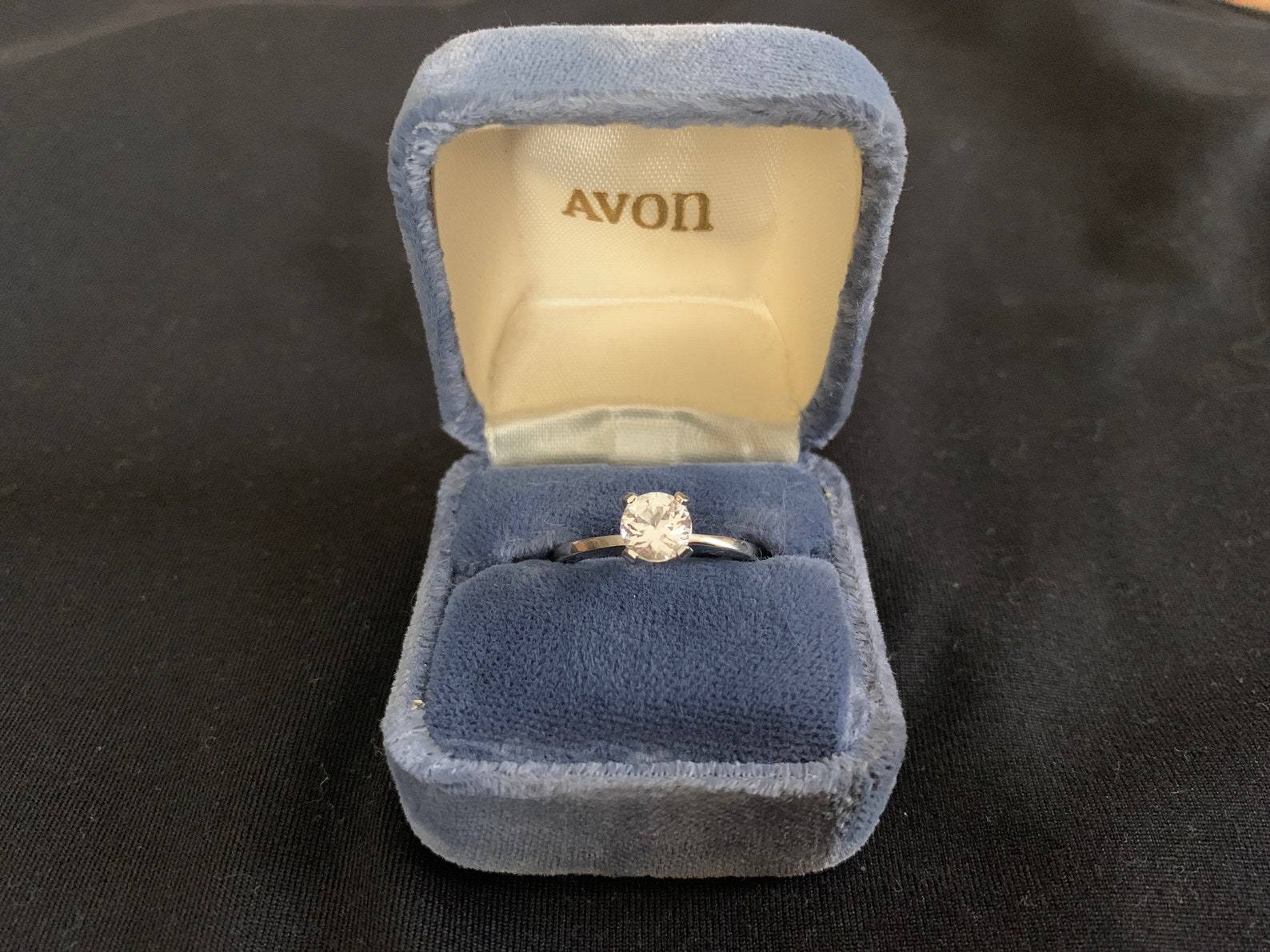 Avon Vintage Sterling Silver Cubic Zirconia Ring - Etsy