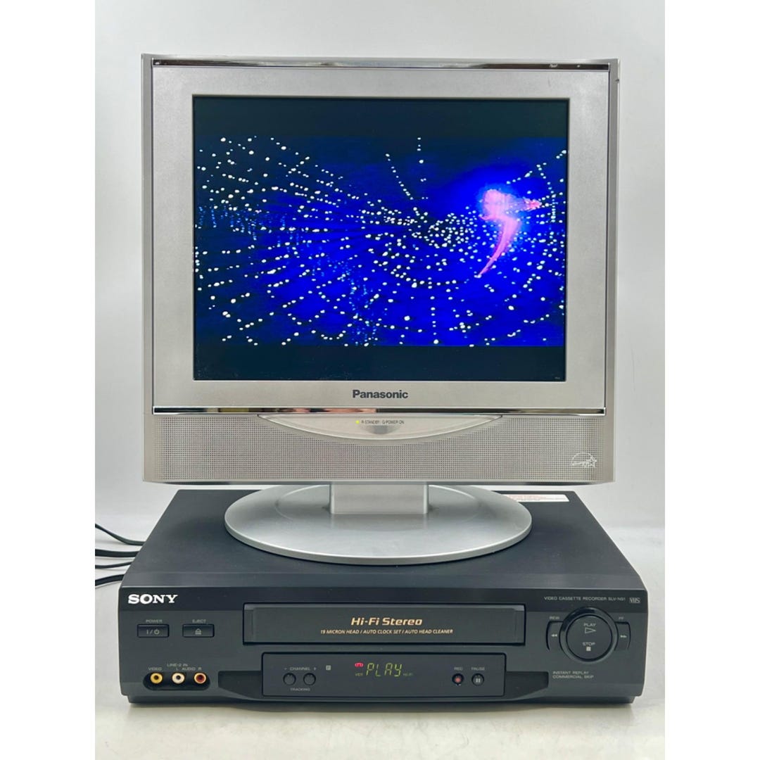 Vintage Sony SLV-N51 VCR W-19 Micron Head/auto Clock Set/automatic Head ...
