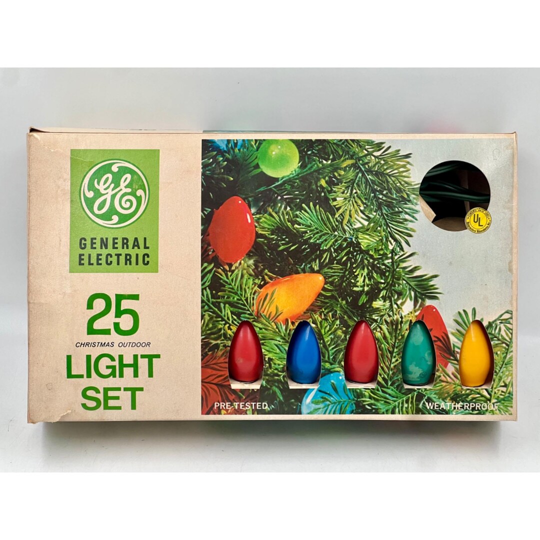 VTG 1960's GE Outdoor Christmas Lights Weatherproof TESTED All Lights ...