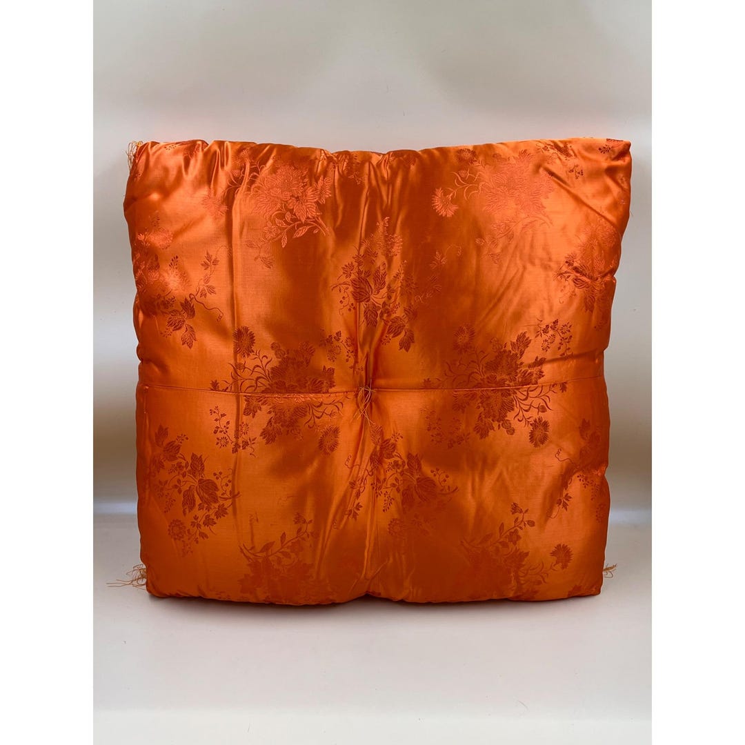 VTG 1960s Authentic Japanese Teahouse Red Satin Zabuto/cushion/pillow ...