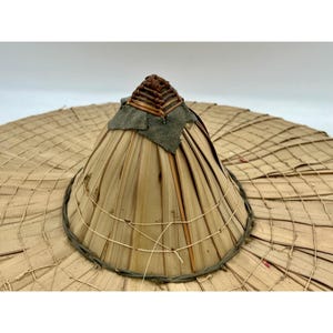 Asian Wicker Hat Coolie Bamboo Rice Paddy Sun Hat Conical Gardening 22 ...