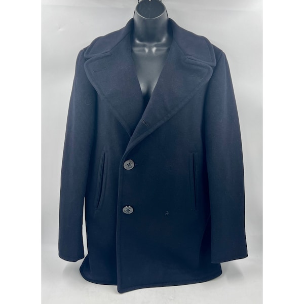 Navy Pea Coat - Etsy