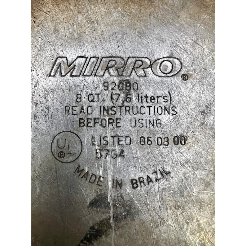 Vintage Mirro Pressure Cooker Lid/shaker/steam Rack - 8-quart - Model ...
