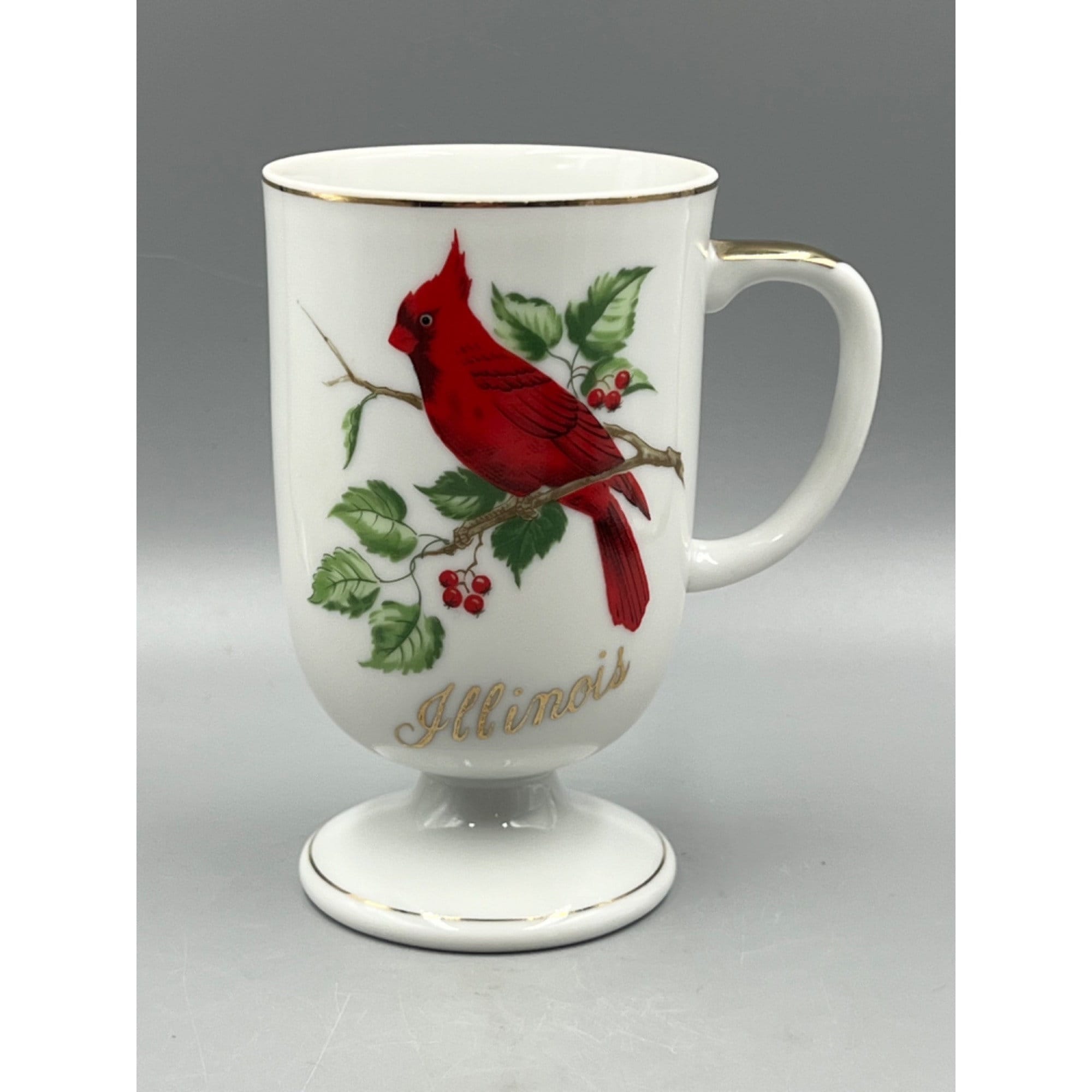 Vintage Norcrest Illinois Cardinal Cups and Matching Salt & - Etsy