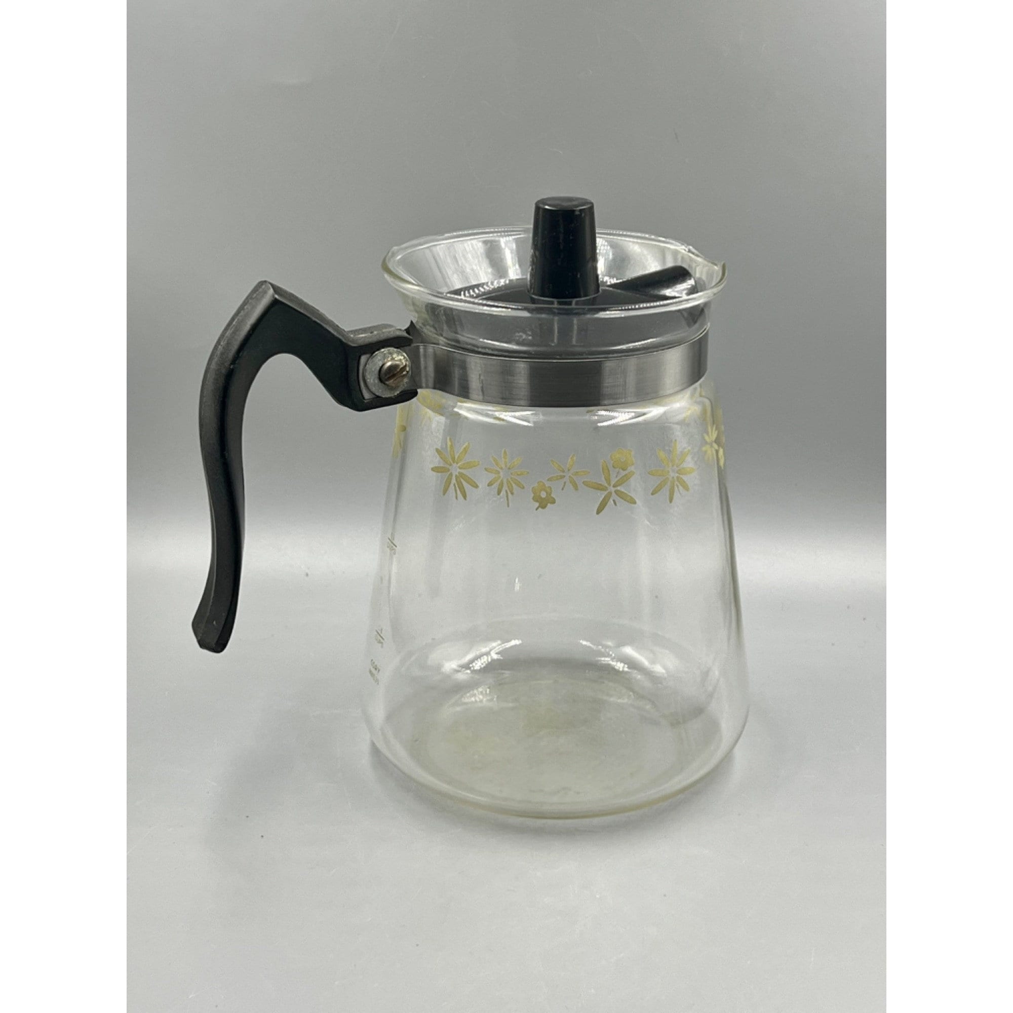 Vintage Cory 8-cup Glass Carafe/coffee Pot W-floral Design - Etsy