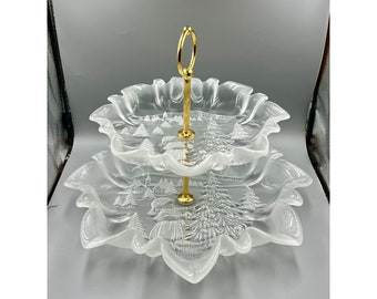 2 Tier Crystal Tray - Etsy
