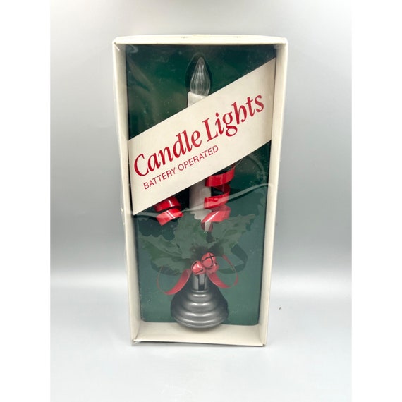 NEW Vintage Dept 56 Candle Lights Holly Berry Bell Battery - Etsy