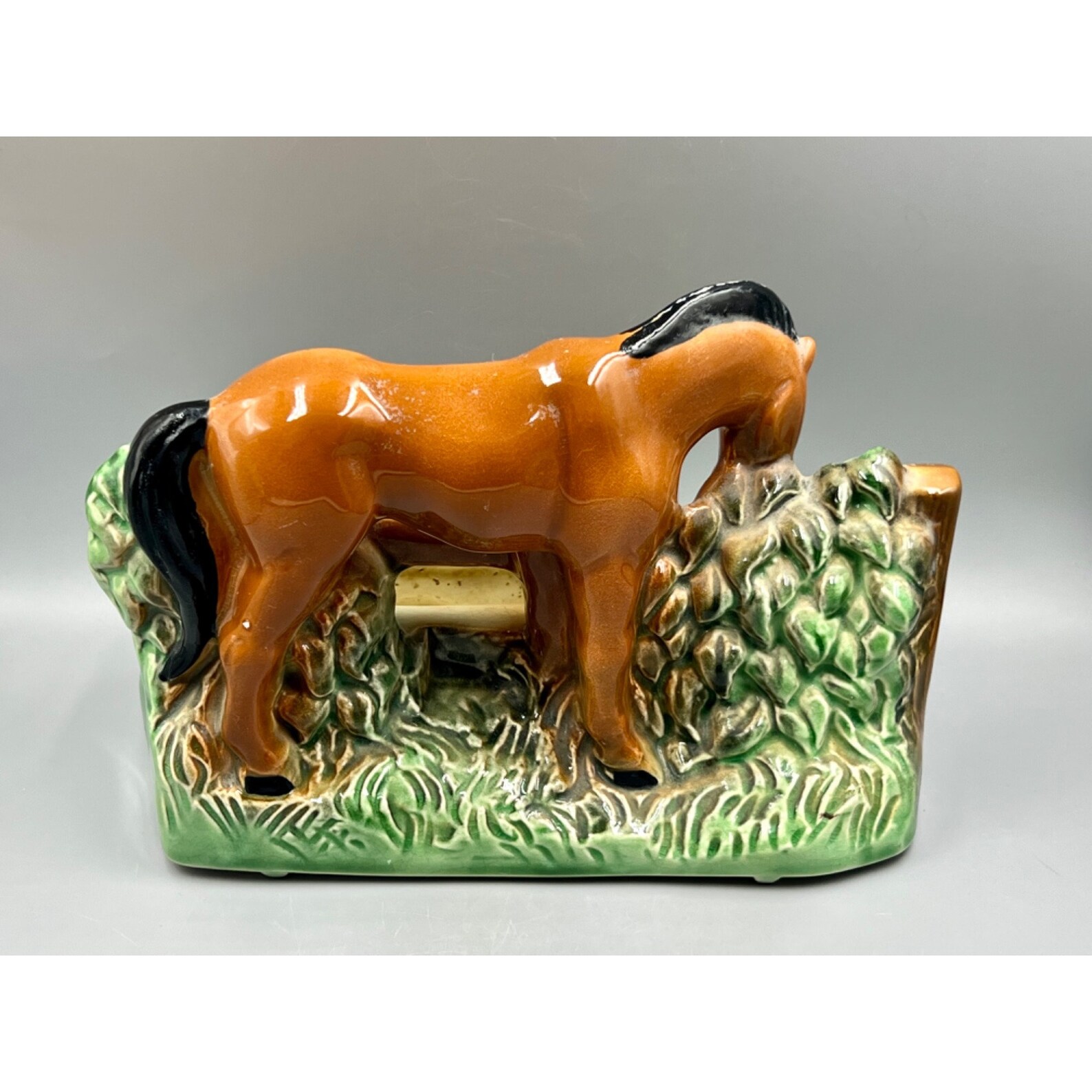 Vintage 1950's Cameron Pottery Horse W-foal by Fence - Etsy