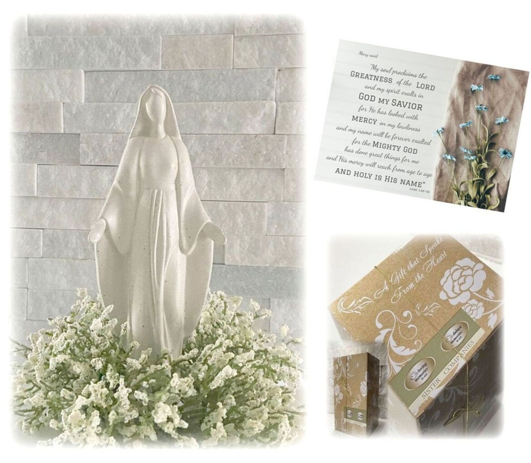 Blessed Mother Statues, Christian Statue of Virgin Mary Gift Boxed With ...