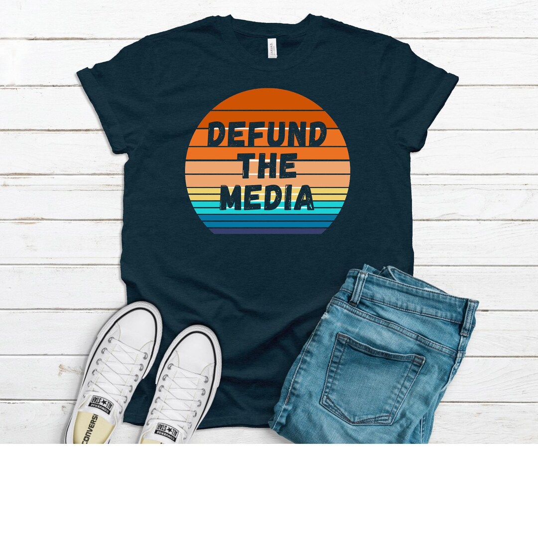 Defund the Media Vintage Retro Sunset T Shirt - Etsy
