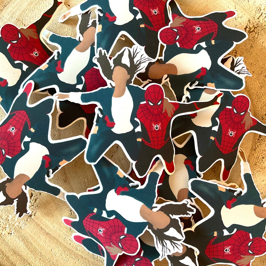 Spider Man No Way Home Mj&peter Sticker Matt 6 Pcs. - Etsy