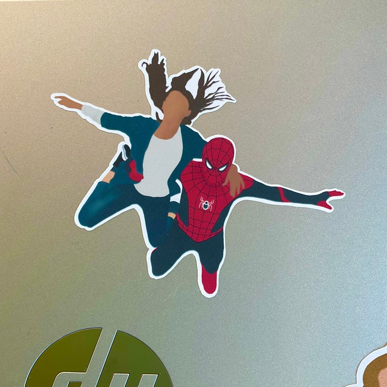 Spider Man No Way Home Mj&peter Sticker Matt 6 Pcs. - Etsy