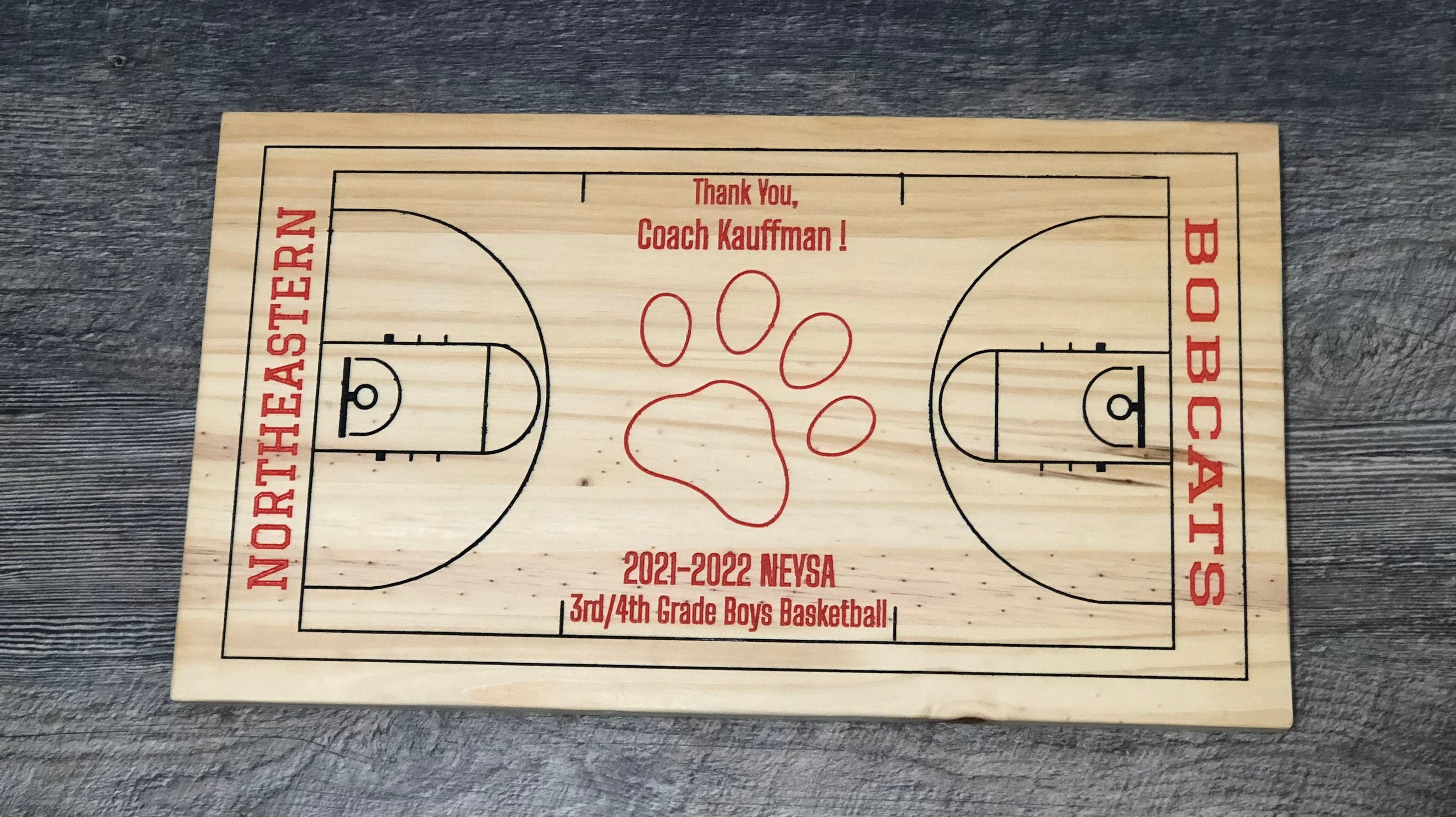 Personalized Engraved Wooden Basketball Court Sign Gift - Etsy