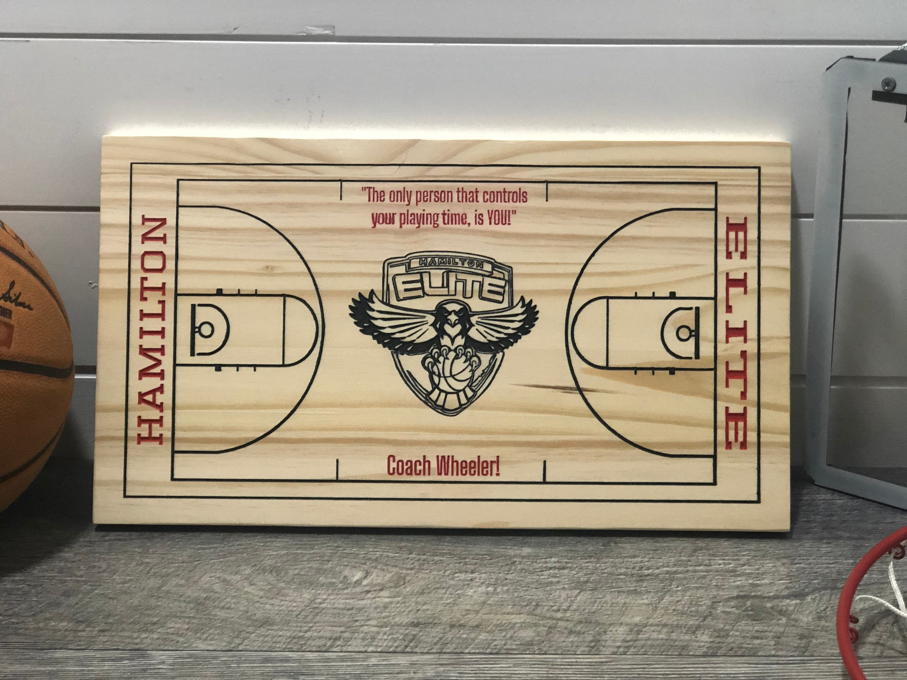 Personalized Engraved Wooden Basketball Court Sign Gift - Etsy