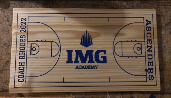 Personalized Engraved Wooden Basketball Court Sign sports - Etsy