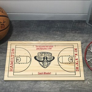 Personalized, Engraved Wooden Basketball Court Sign (sports) Gift. - Etsy