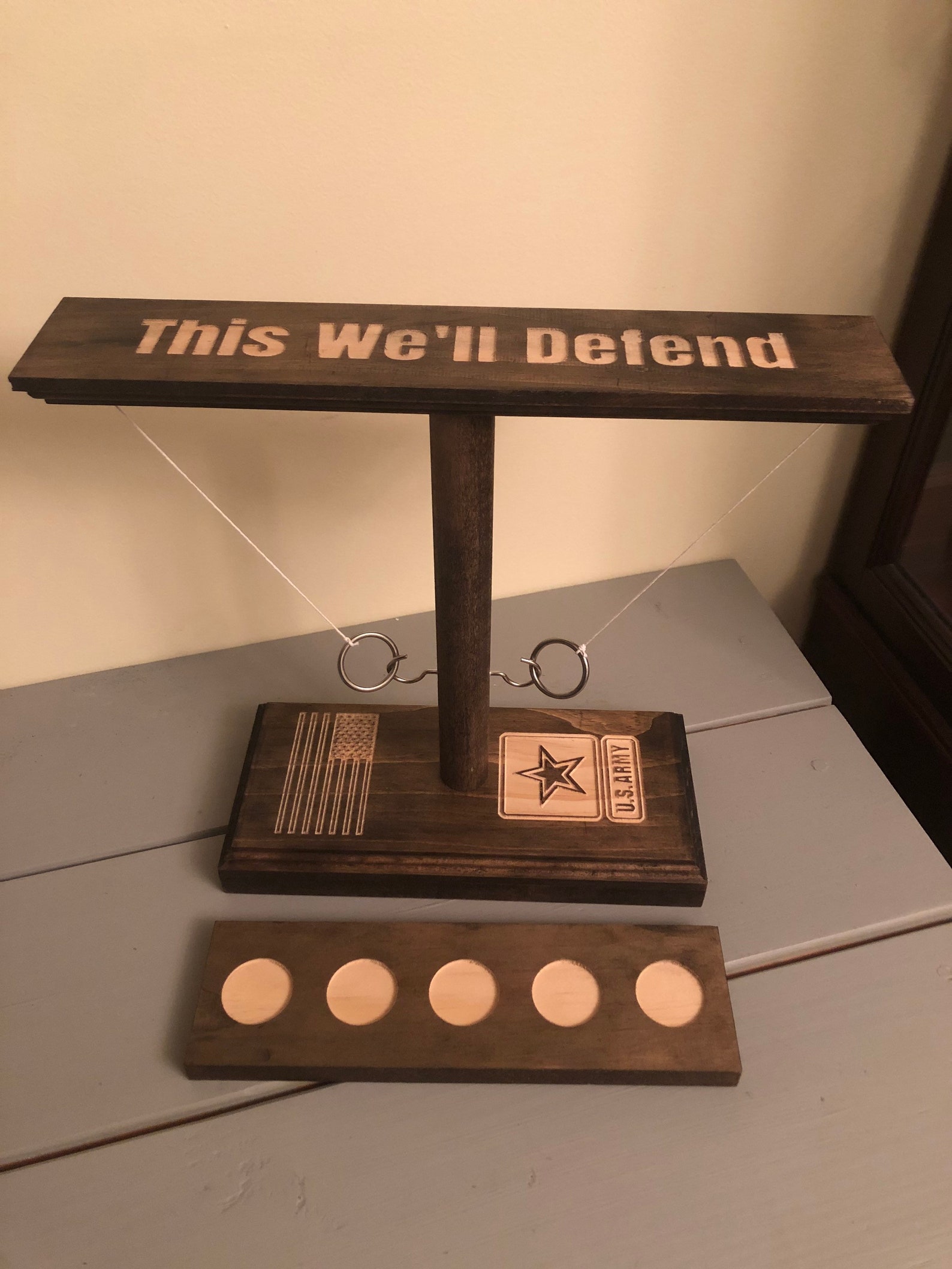 Your Name Ring and Hook Custom Engraved Game Battle Toss 2 - Etsy