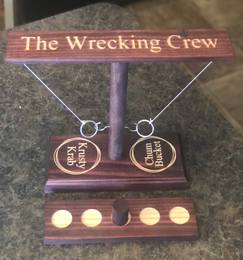 Your Name Ring and Hook Custom Engraved Game Battle Toss 2 - Etsy