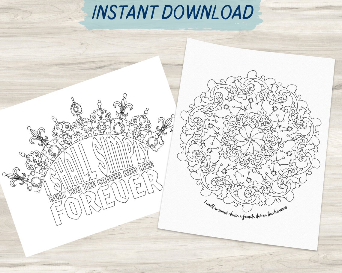 Ever After Inspired Coloring Pages | Movie Coloring Page | Adult ...